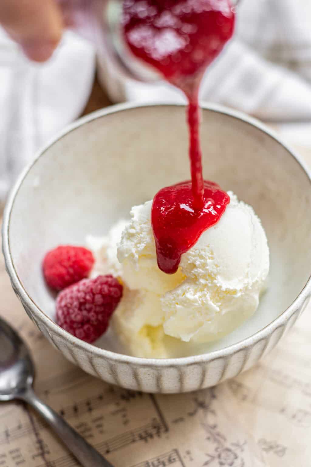Easy Raspberry Coulis - Baking with Butter