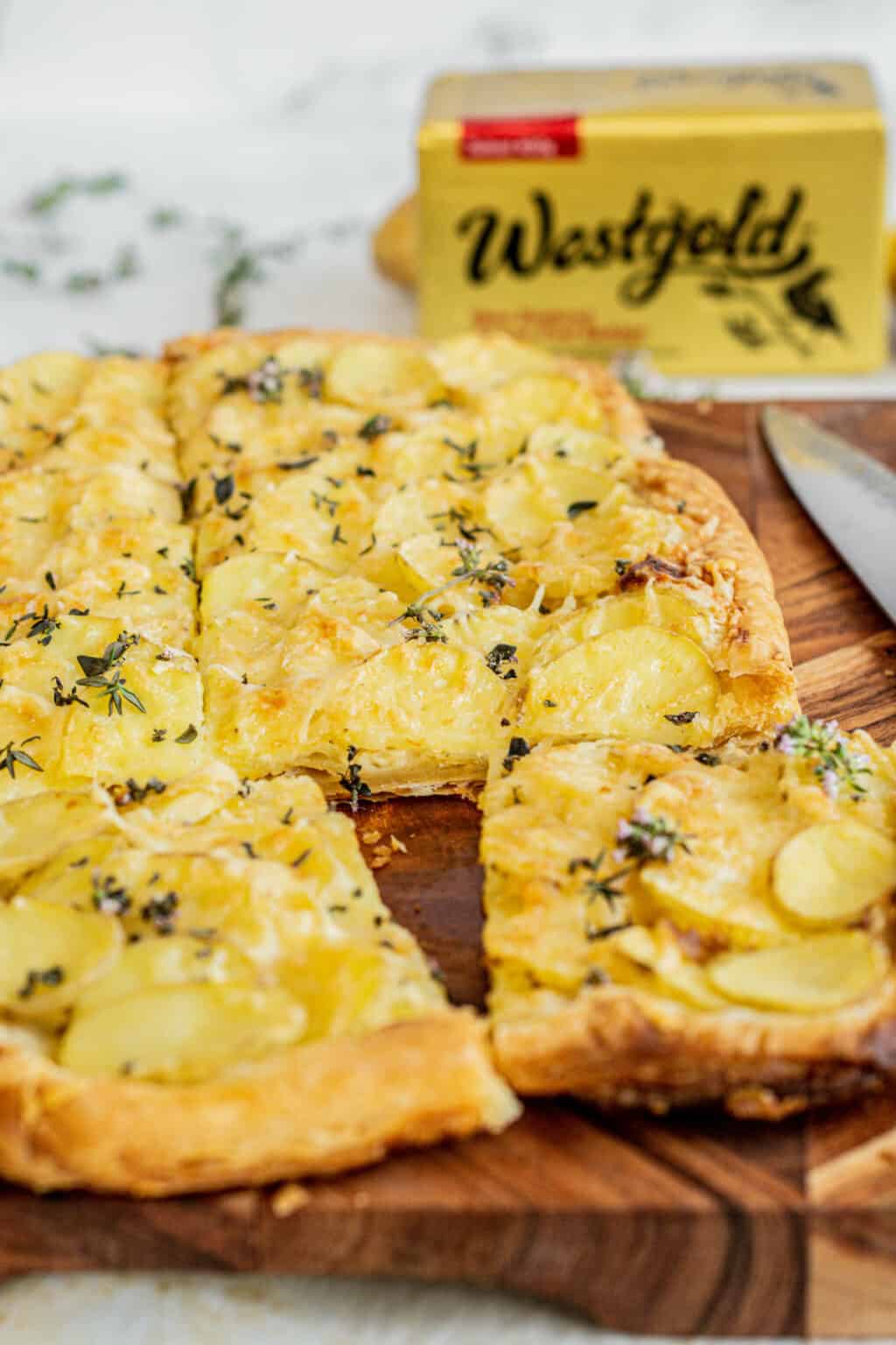 Puff Pastry Potato Tart - Baking with Butter