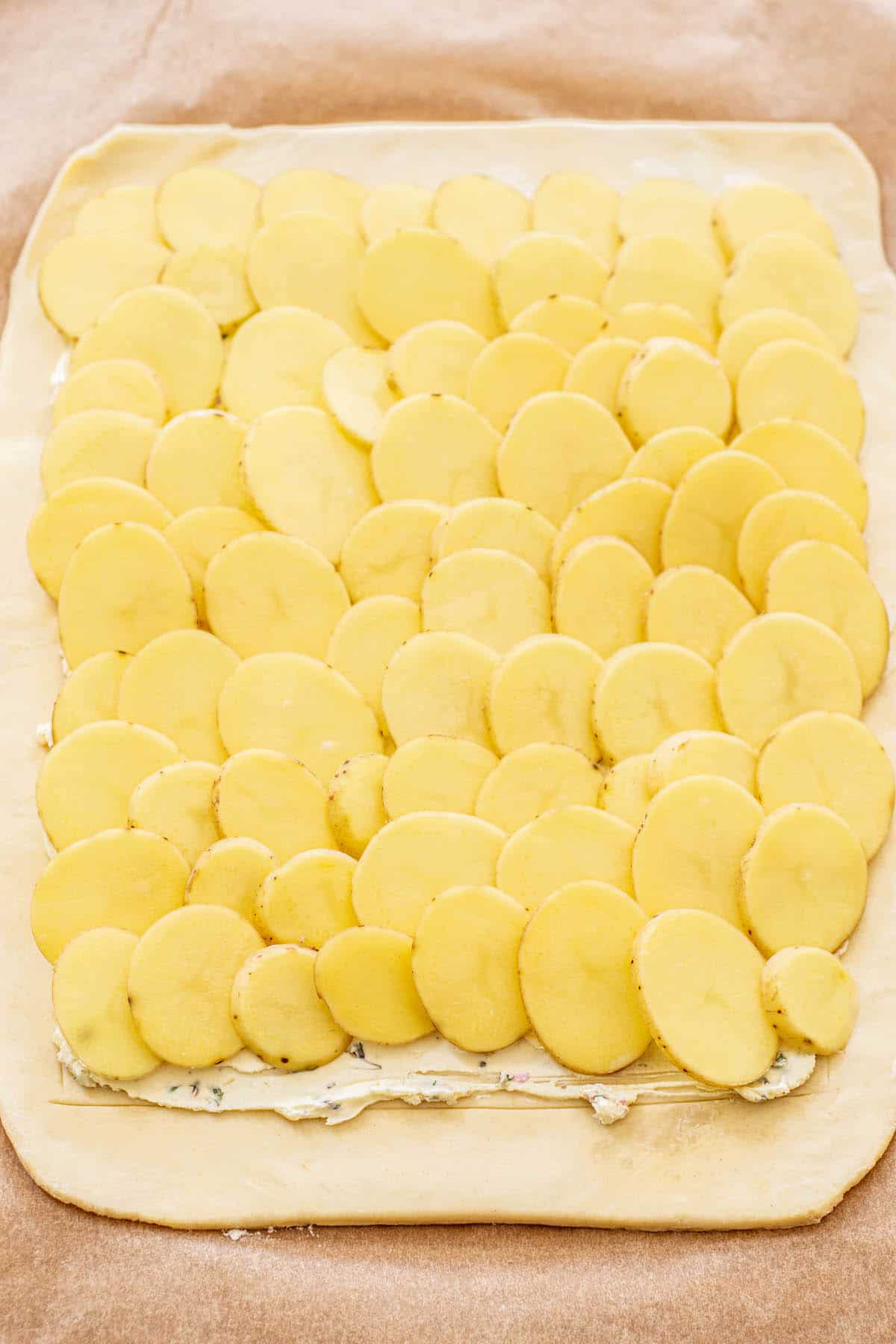 Puff Pastry Potato Tart - Baking with Butter