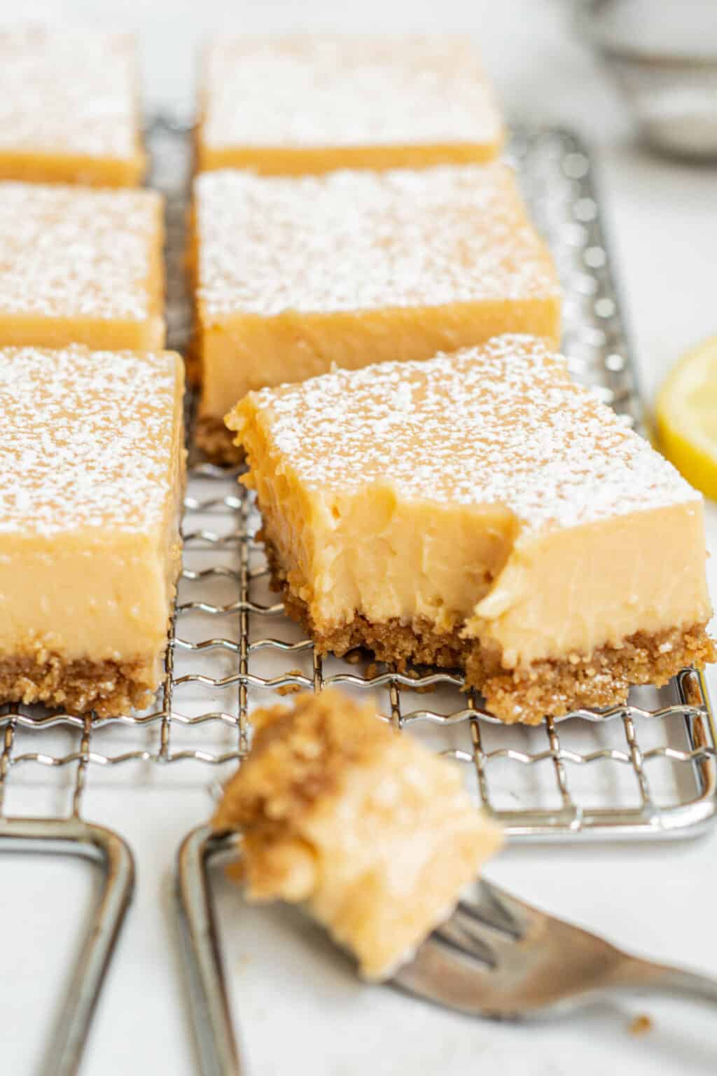 Lemon Pie Bars with Graham Cracker Crust - Baking with Butter