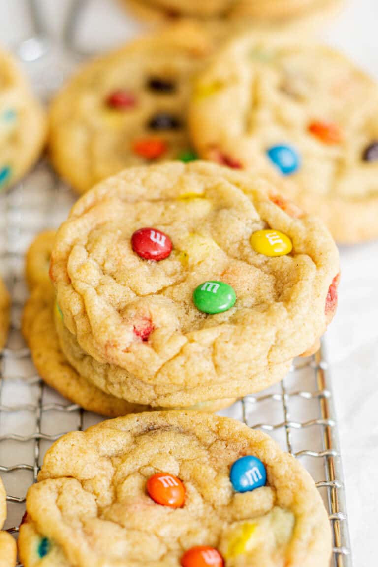 Mini M&M Cookies - Baking with Butter