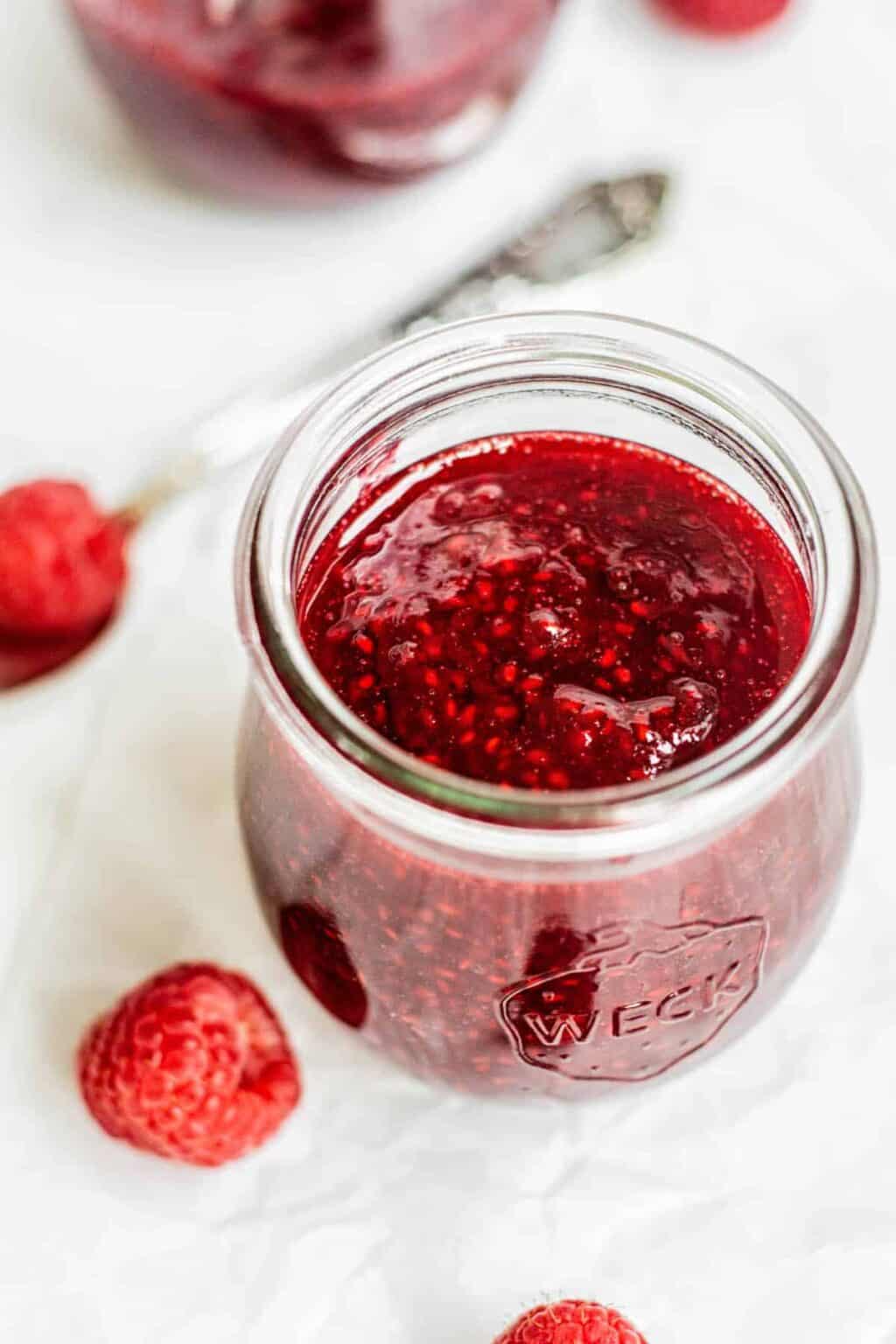 Quick Raspberry Compote - Baking with Butter