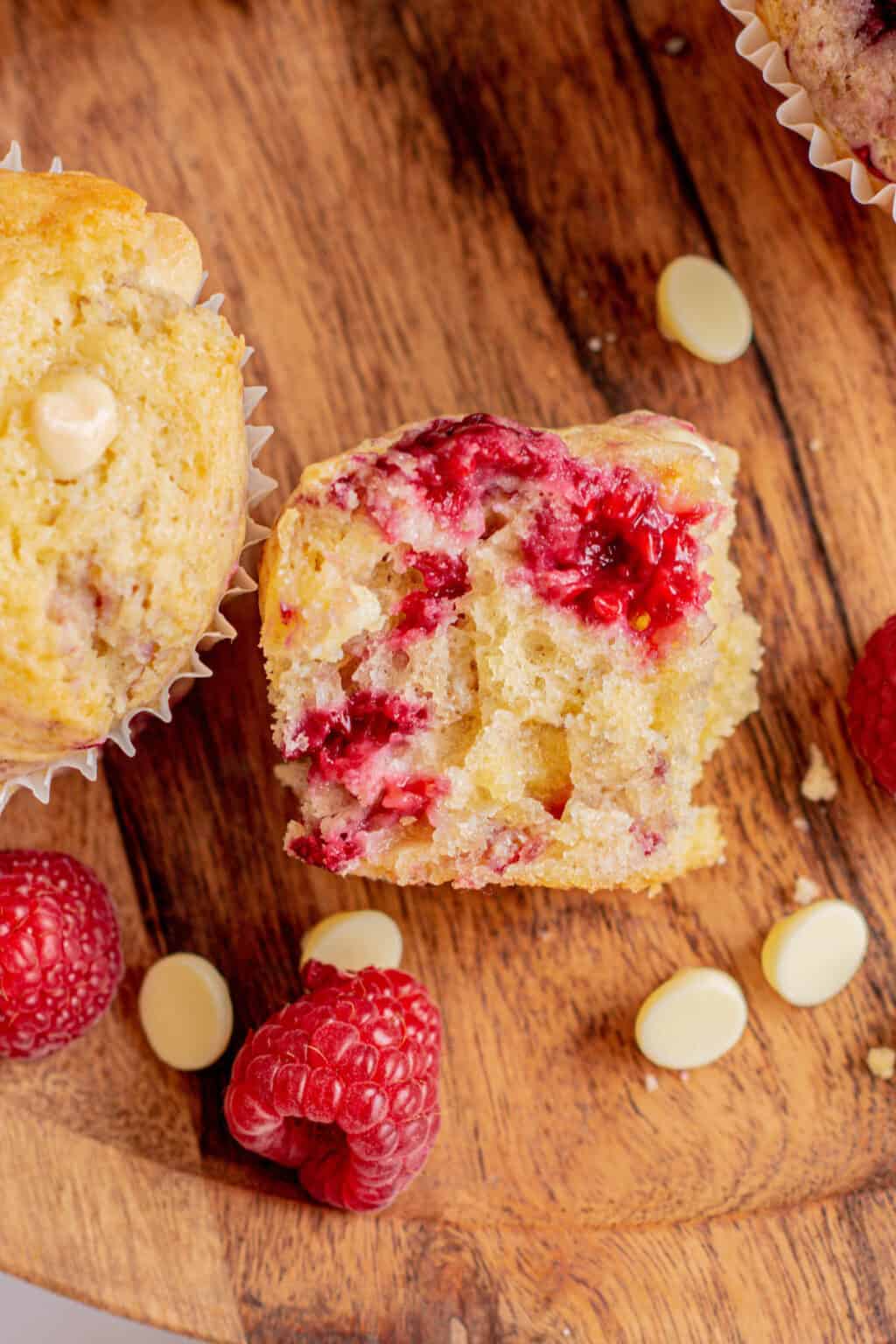 Raspberry White Chocolate Muffins - Baking with Butter