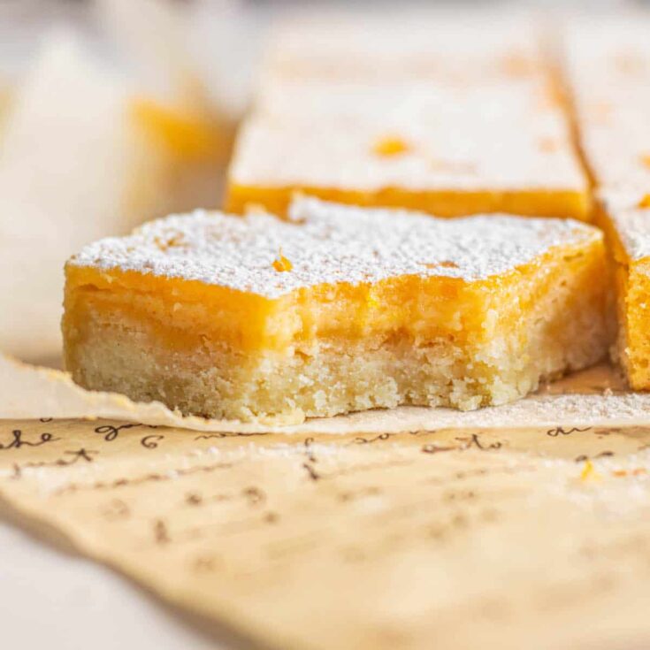 Creamy Orange Bars - Baking with Butter