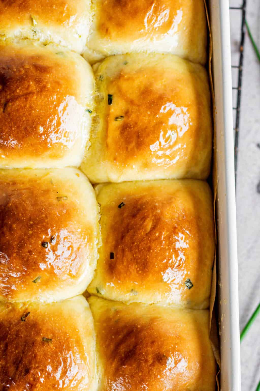 Sour Cream and Chive Rolls - Baking with Butter