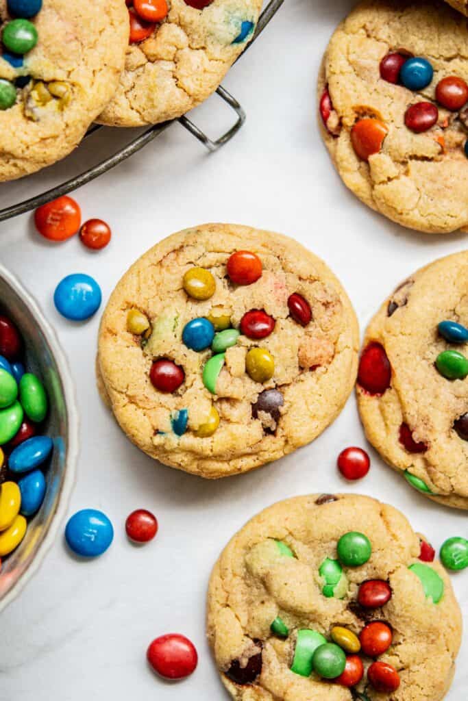 M&M Cookies Without Brown Sugar - Baking with Butter