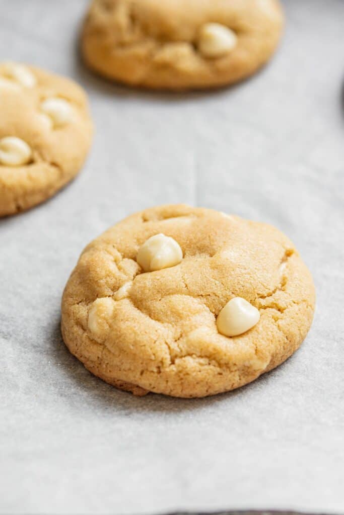 Chewy White Chocolate Chip Cookies - Baking with Butter