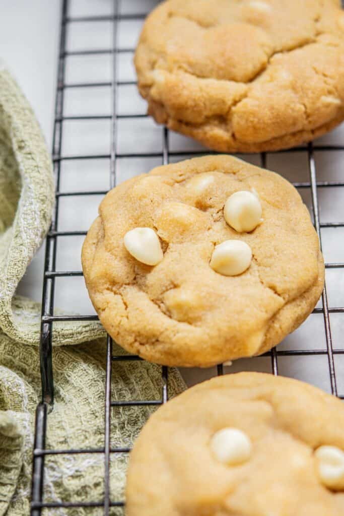 Chewy White Chocolate Chip Cookies - Baking with Butter