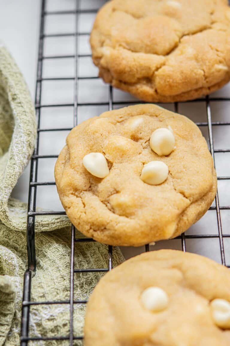 Chewy White Chocolate Chip Cookies - Baking with Butter