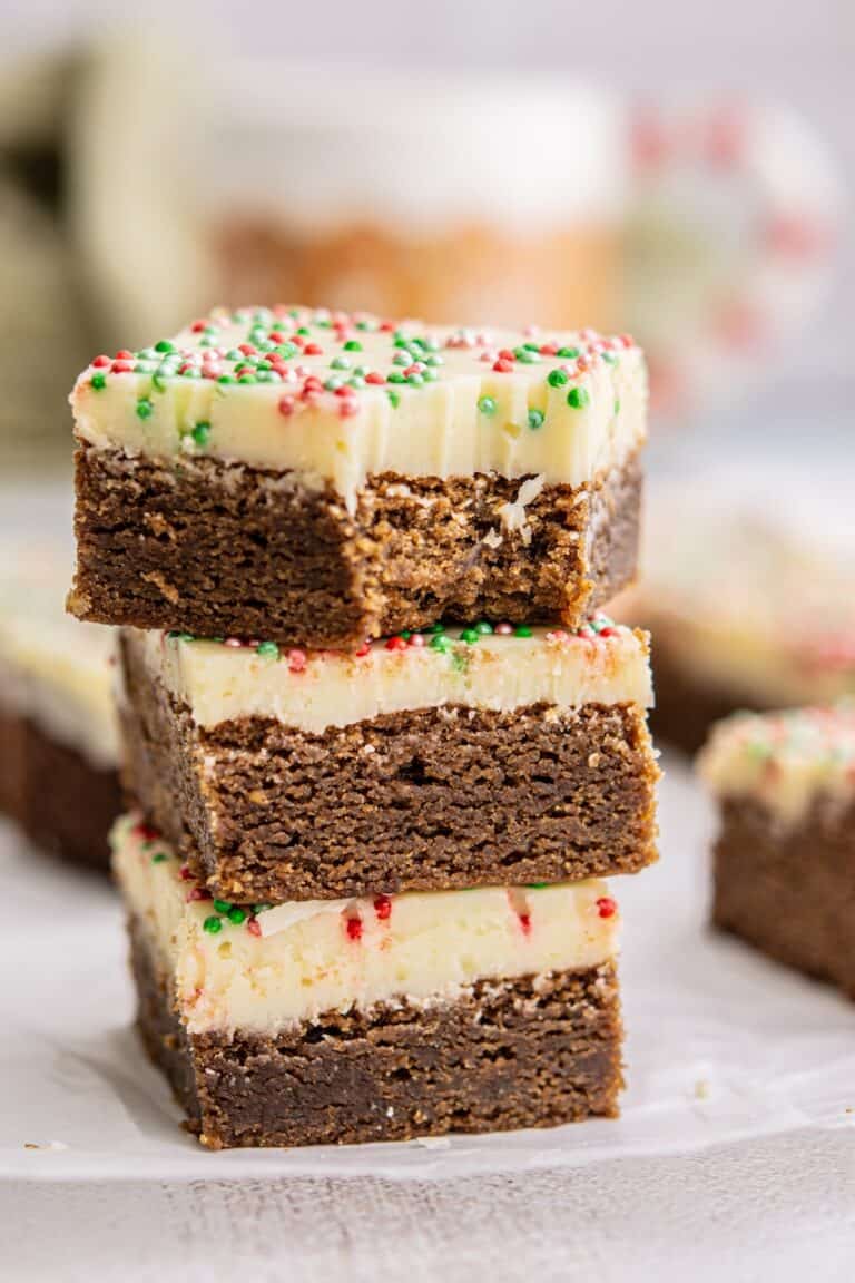 Gingerbread Cookie Bars with Lemon White Chocolate Ganache - Baking ...