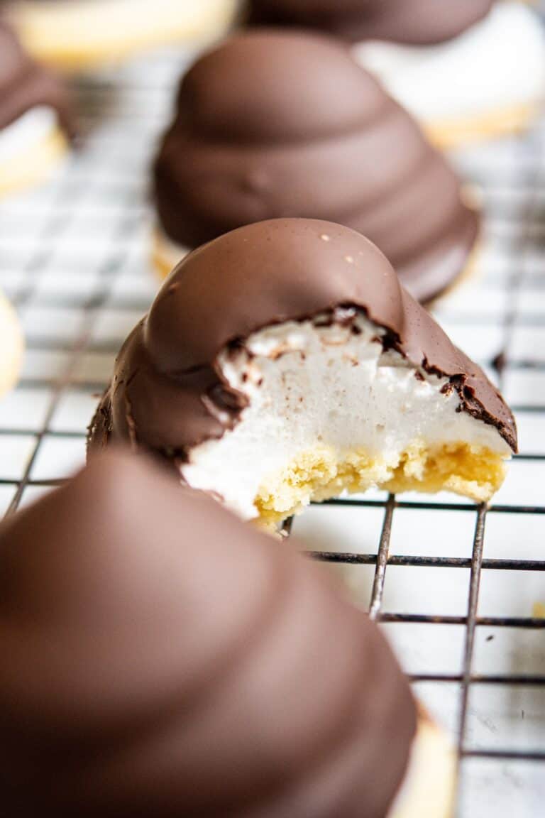 Chocolate Covered Marshmallow Cookies - Baking with Butter